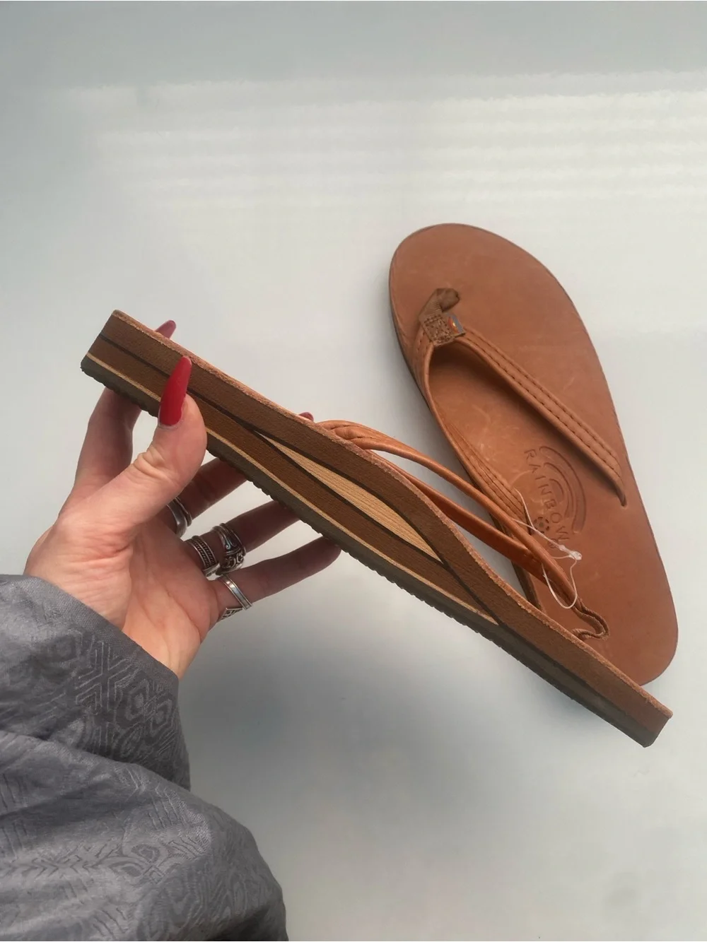 Rainbow | Shoes | Rainbow Brown Leather Womens Thong Sandals | Poshmark
